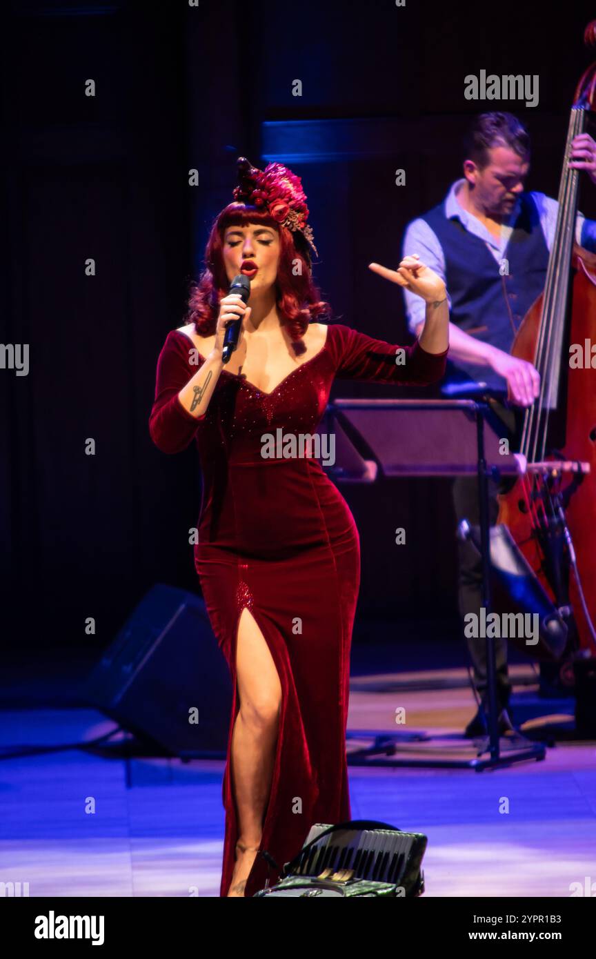 London, United Kingdom. 30th November 2024. Retro swing trio The ...