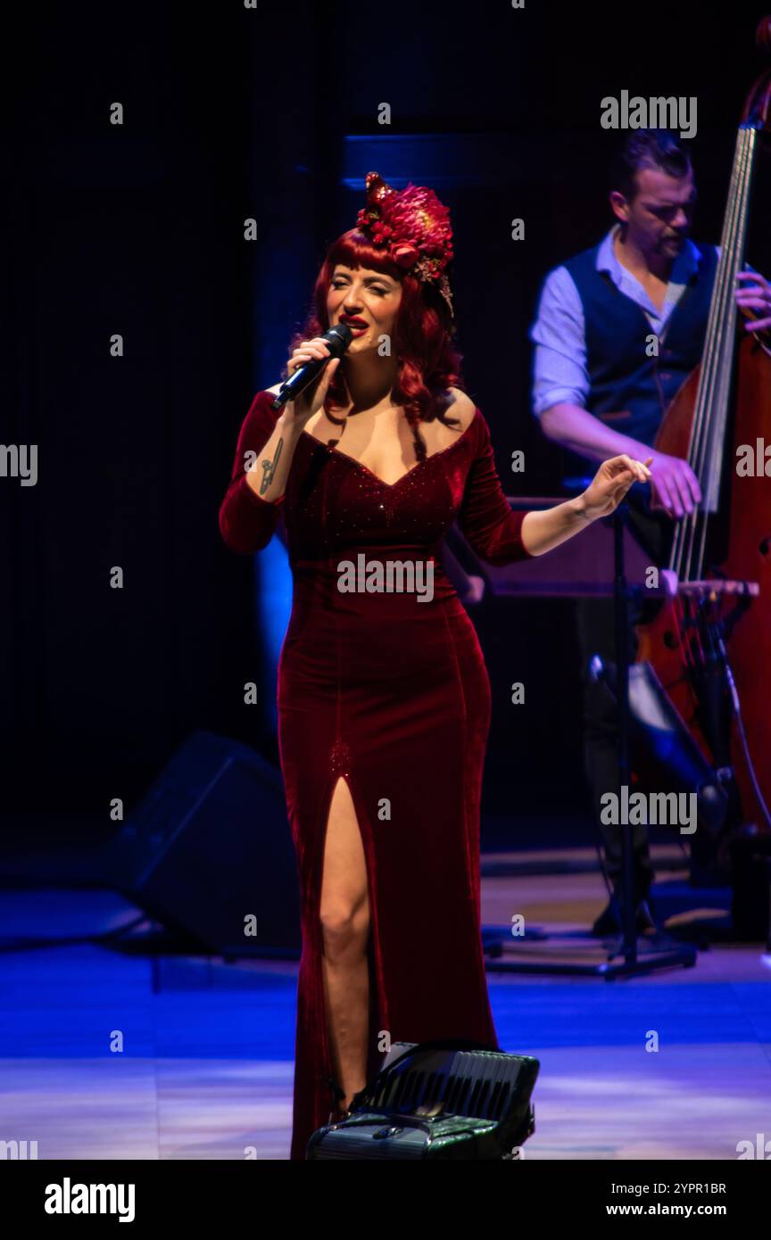 London, United Kingdom. 30th November 2024. Retro swing trio The ...