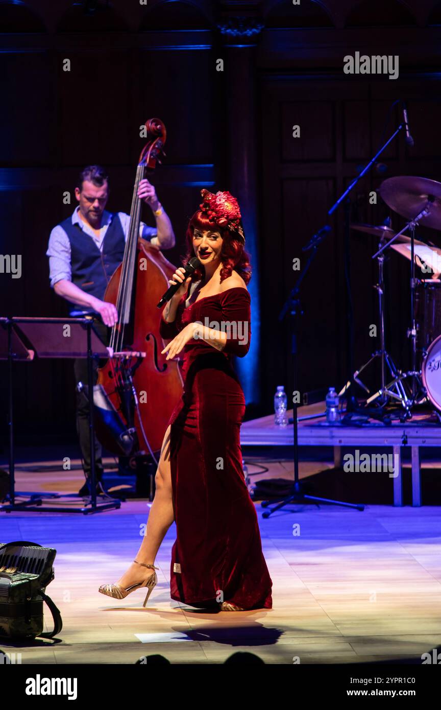 London, United Kingdom. 30th November 2024. Retro swing trio The ...