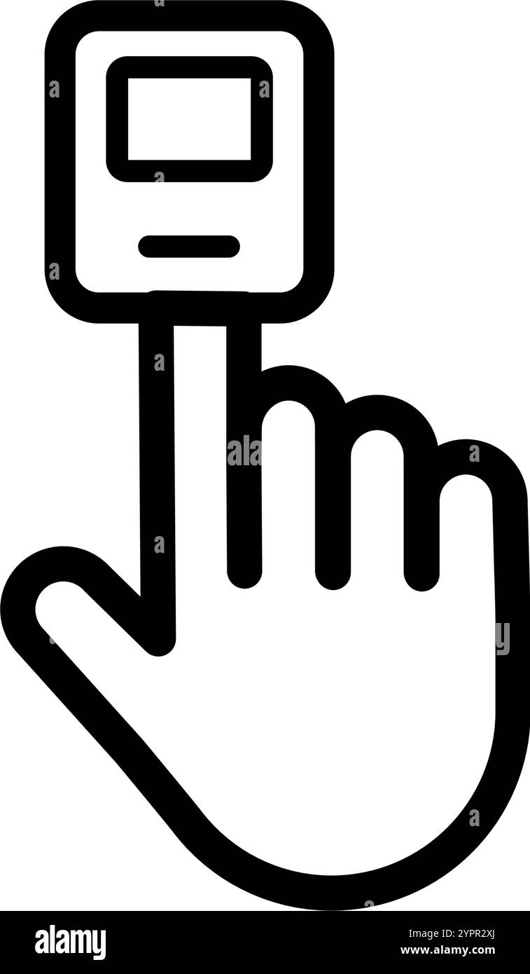 Pulse oximeter - vector icon Stock Vector Image & Art - Alamy