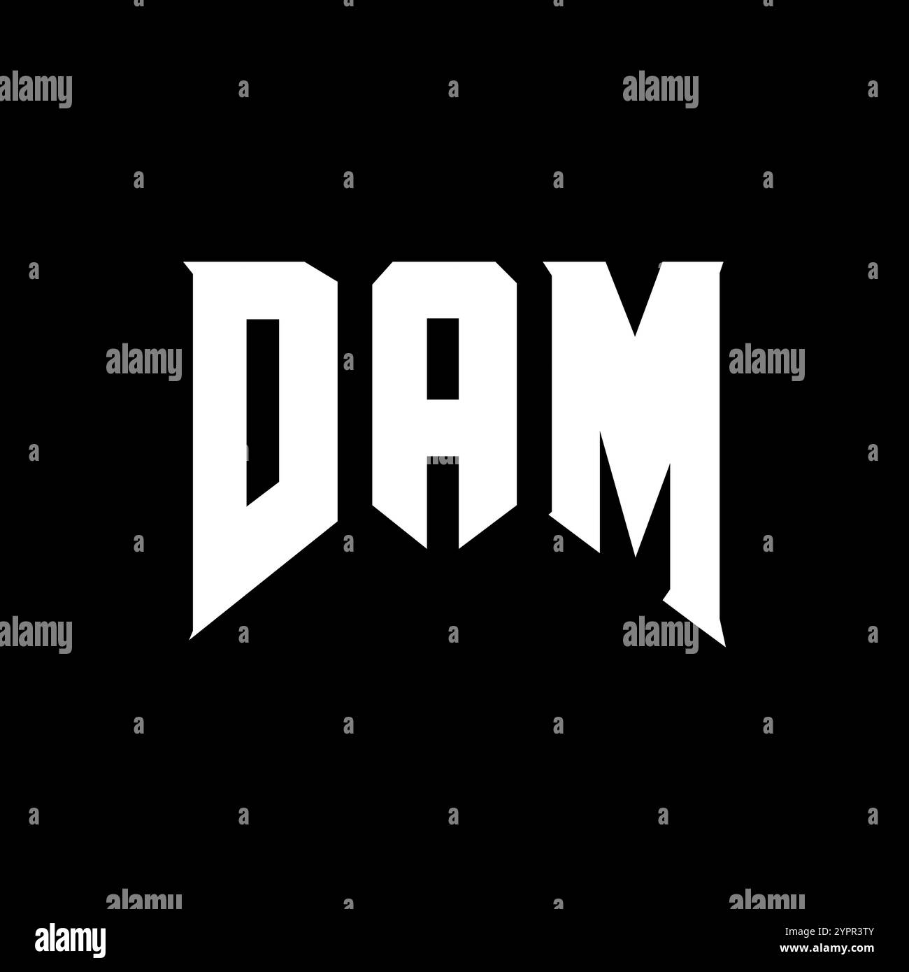 DAM letter logo design for technology company. DAM logo design black ...