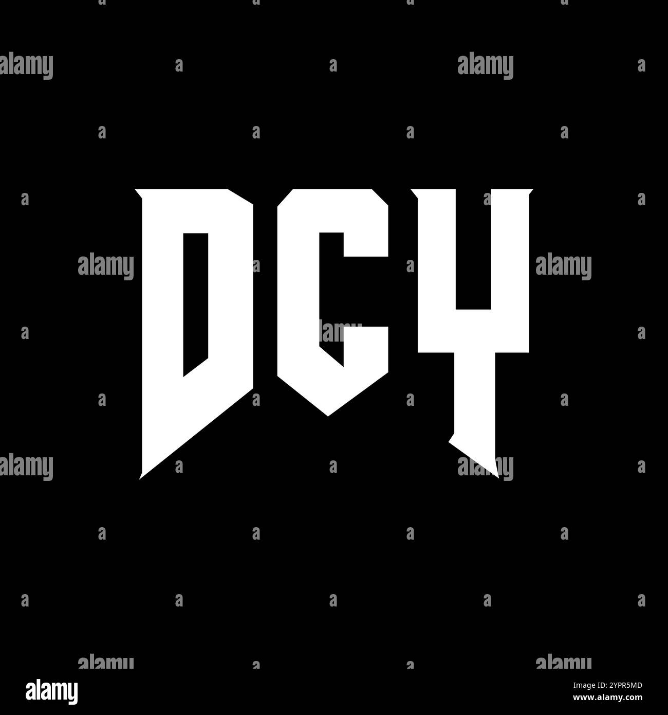 DCY letter logo design for technology company. DCY logo design black ...