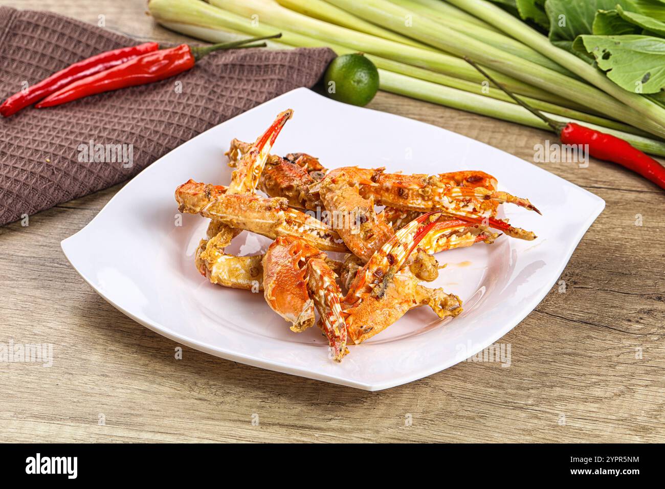 Delicous steamed Spider crab Claws snack Stock Photo - Alamy