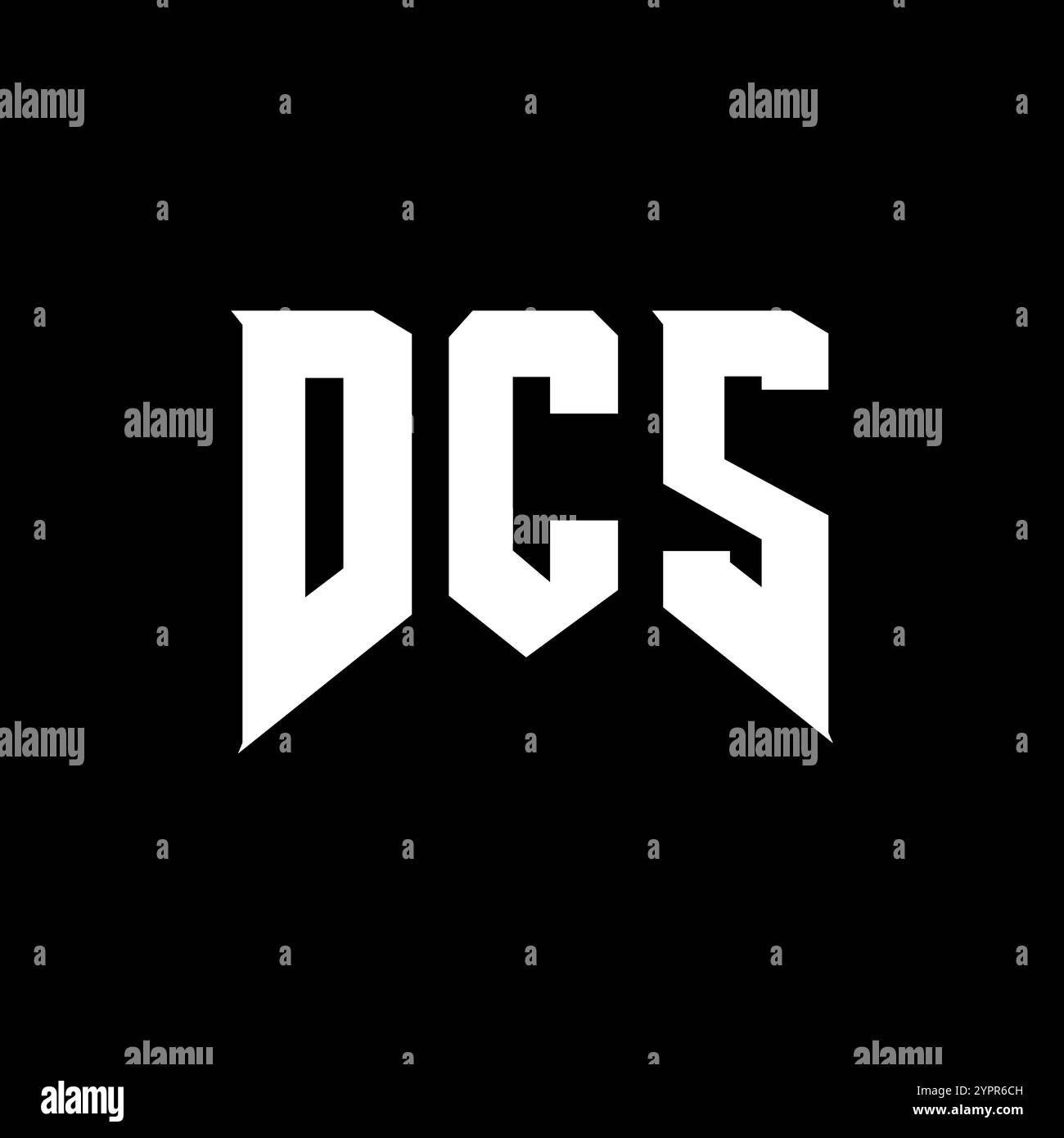DCS letter logo design for technology company. DCS logo design black and white color combination ...
