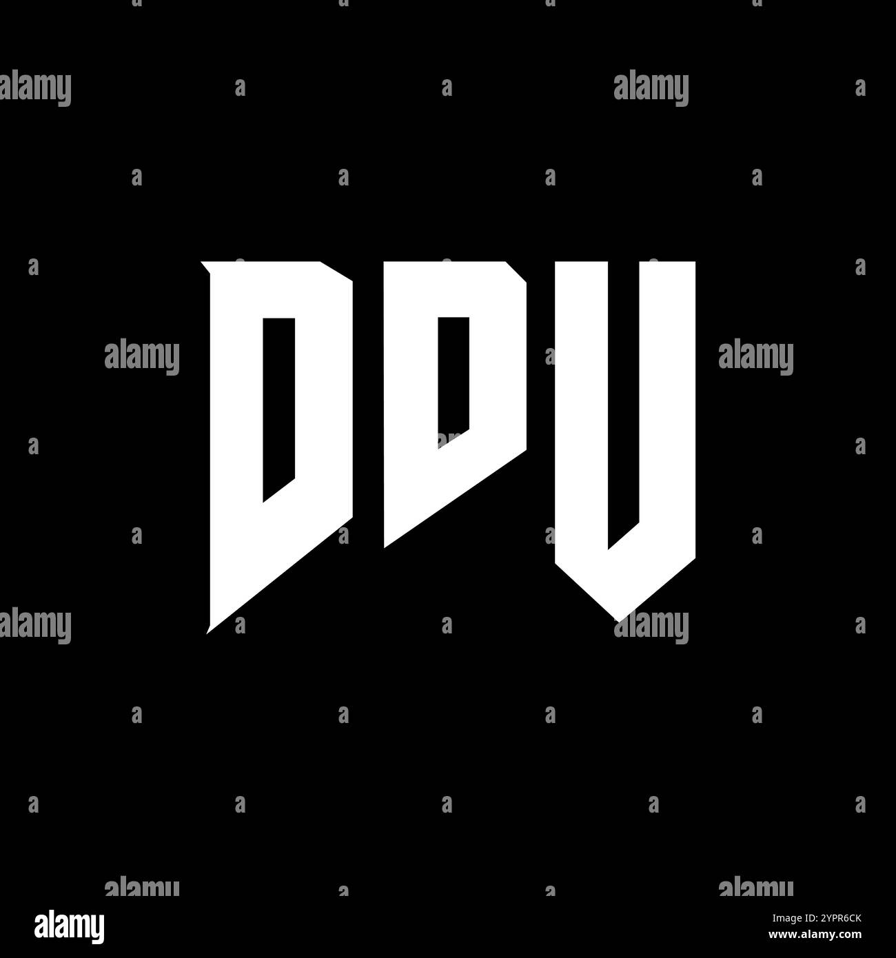 DDU letter logo design for technology company. DDU logo design black ...
