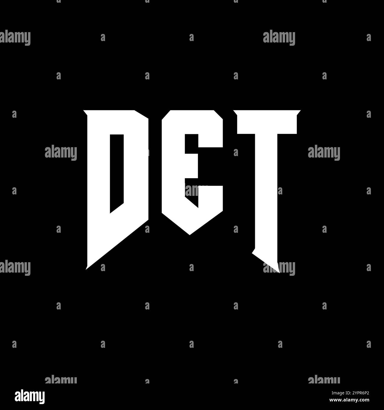 DET letter logo design for technology company. DET logo design black ...