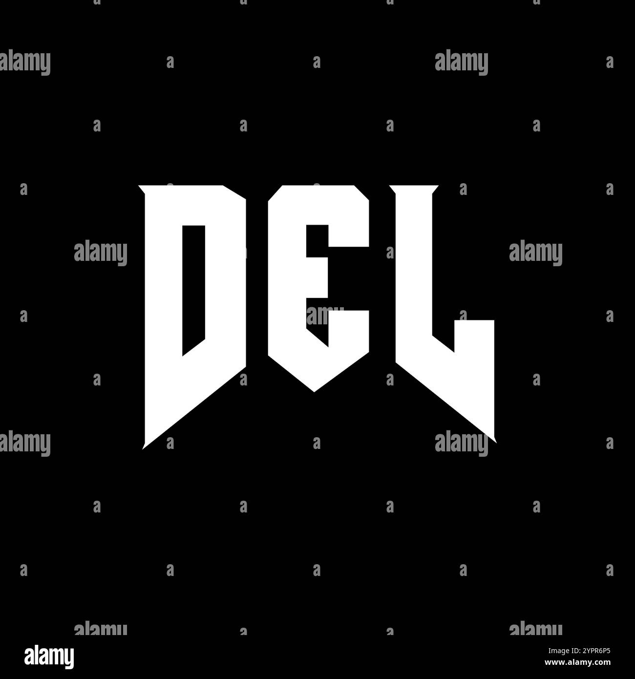 DEL letter logo design for technology company. DEL logo design black ...