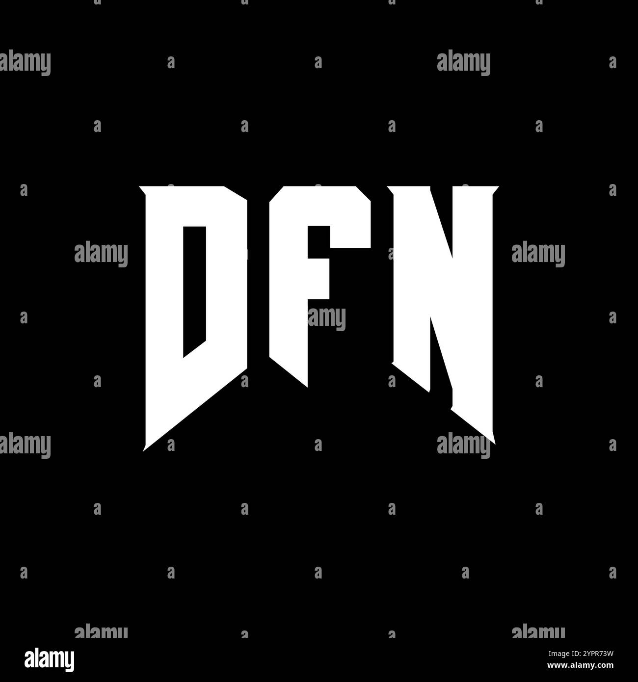 DFN letter logo design for technology company. DFN logo design black ...