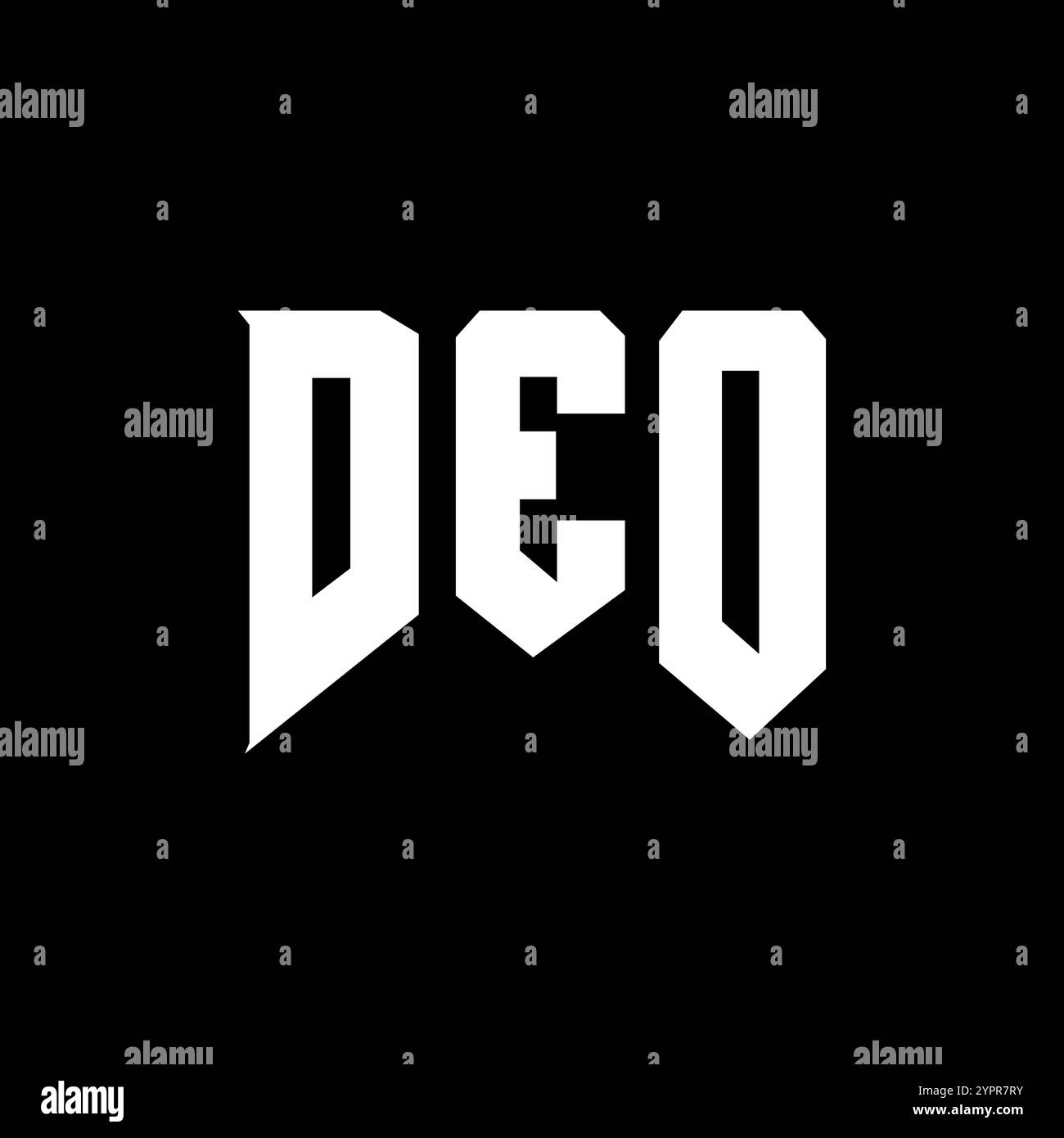 DEO letter logo design for technology company. DEO logo design black ...