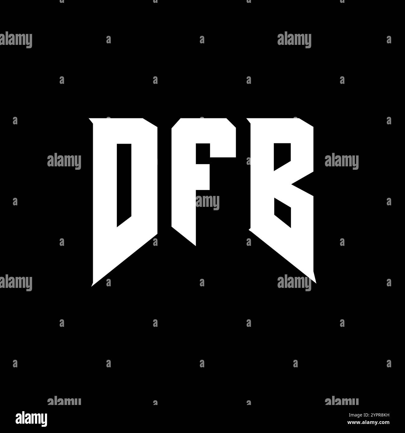 DFB letter logo design for technology company. DFB logo design black ...