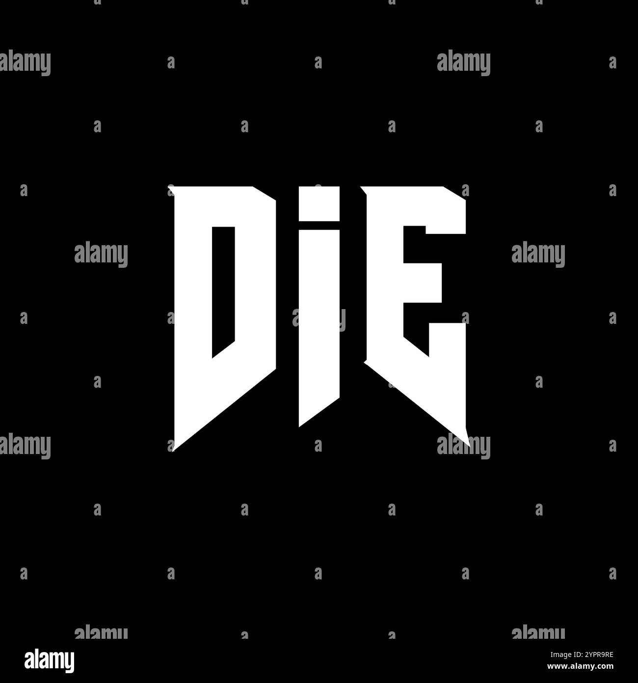 DIE letter logo design for technology company. DIE logo design black ...