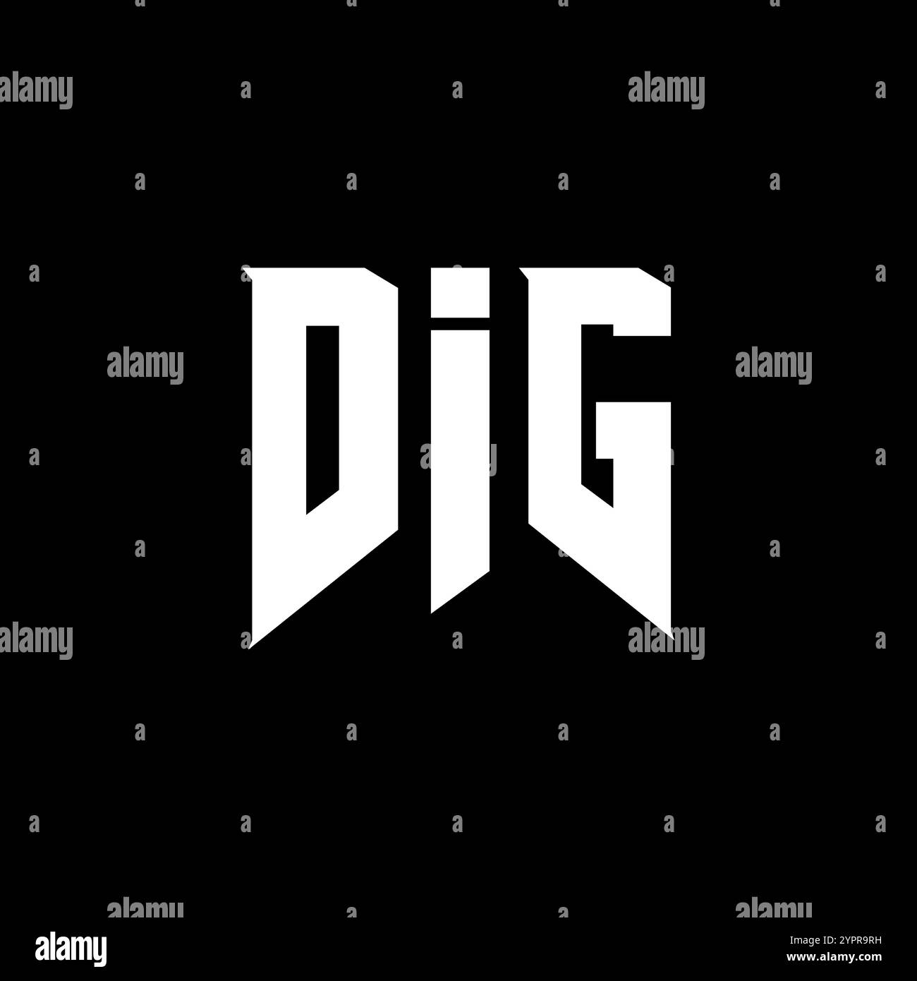 DIG letter logo design for technology company. DIG logo design black ...