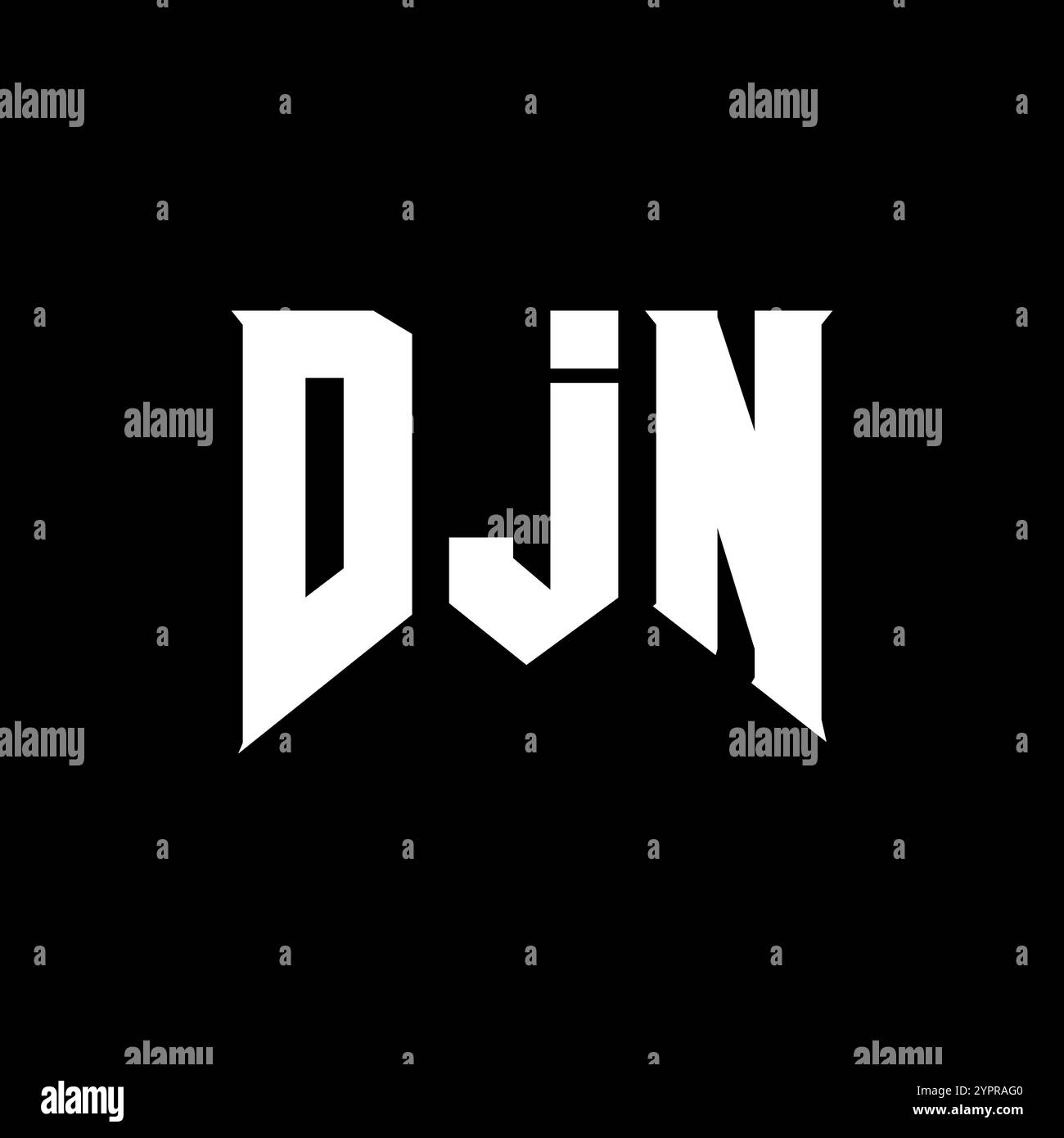DJN letter logo design for technology company. DJN logo design black ...