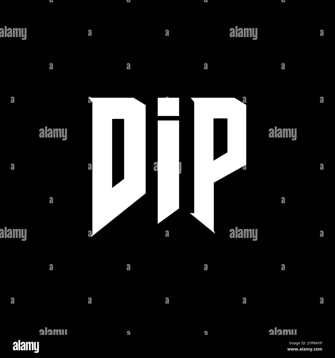 DIP letter logo design for technology company. DIP logo design black ...