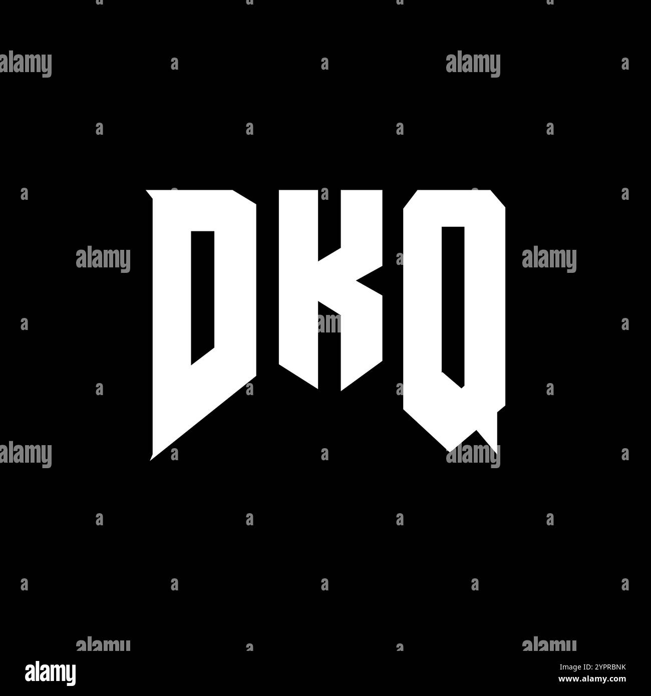 DKQ letter logo design for technology company. DKQ logo design black ...