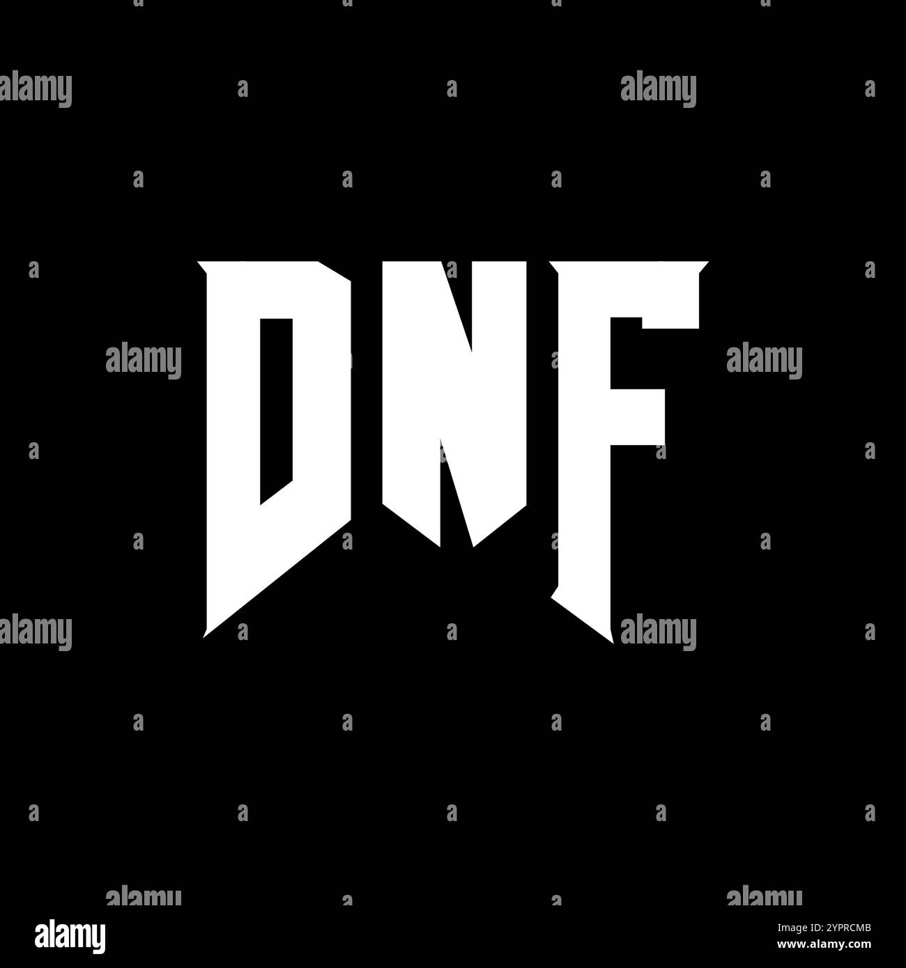 DNF letter logo design for technology company. DNF logo design black and white color combination ...