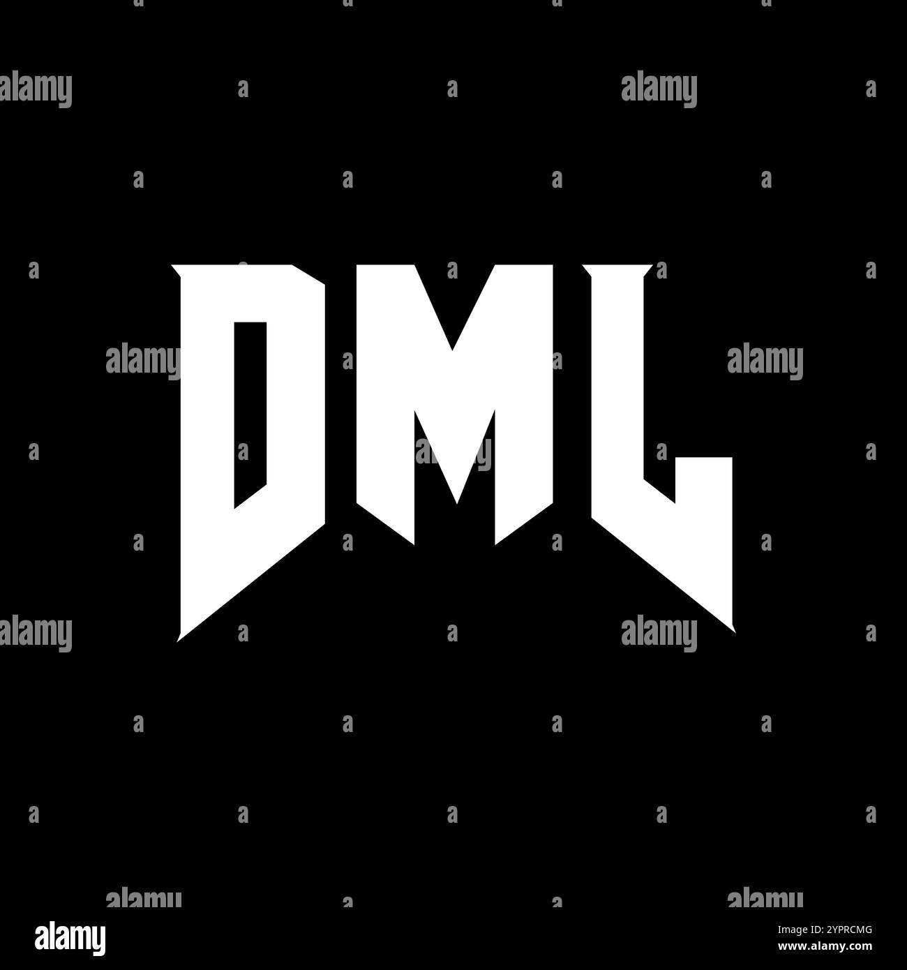 DML letter logo design for technology company. DML logo design black ...