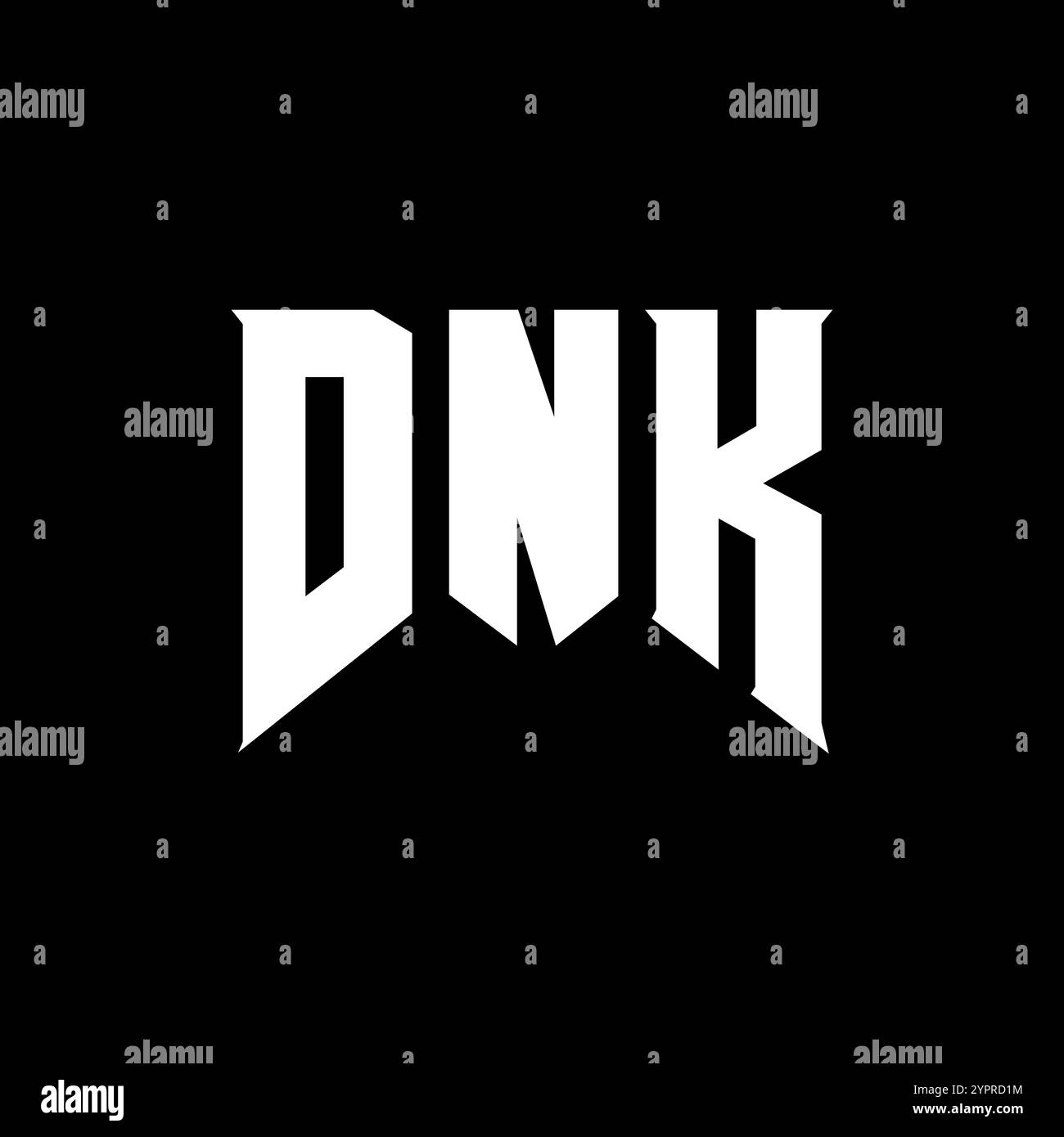 DNK letter logo design for technology company. DNK logo design black ...