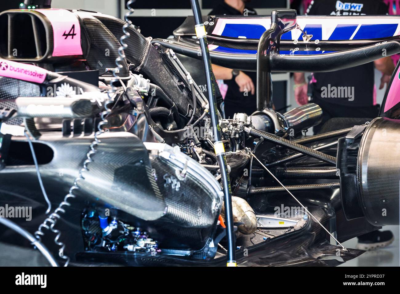 Alpine F1 Team A524, mechanical detail of the engine and rear ...