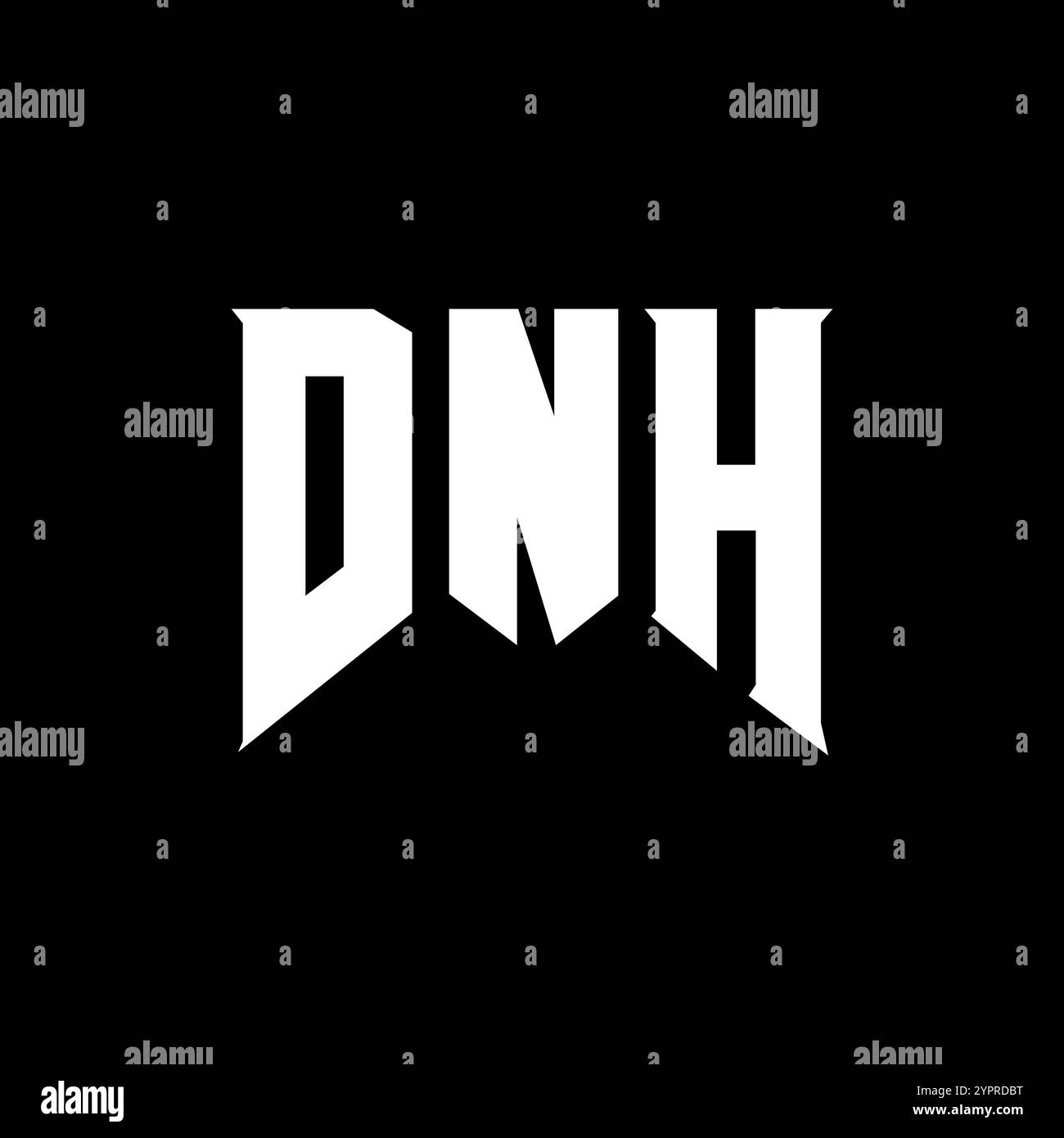 DNH letter logo design for technology company. DNH logo design black ...