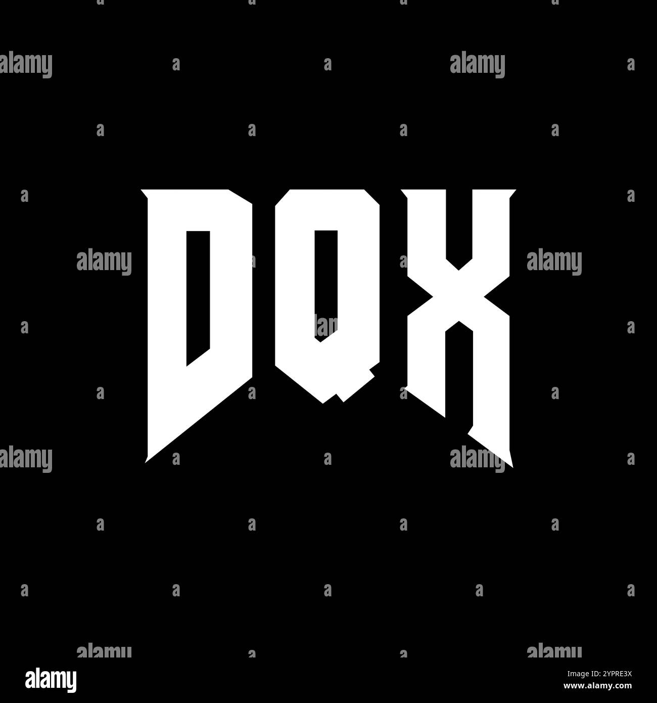 DQX letter logo design for technology company. DQX logo design black and white color combination ...