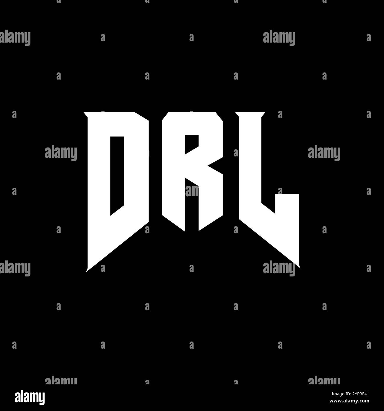 DRL letter logo design for technology company. DRL logo design black ...