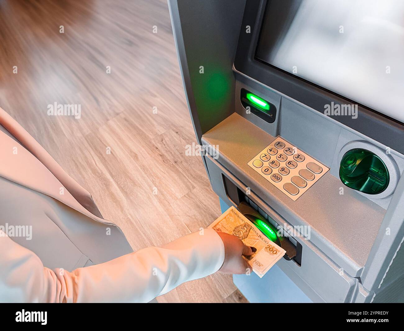 Atm banknote hi-res stock photography and images - Alamy