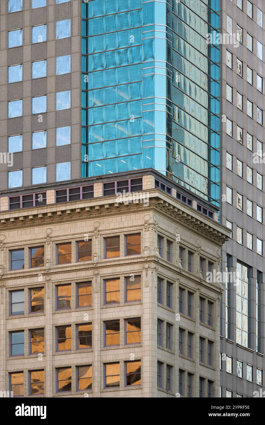 Historic building on Main Street in front of the modern Town Pavilion ...