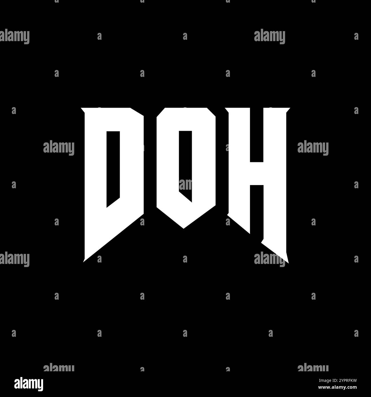 DOH letter logo design for technology company. DOH logo design black ...