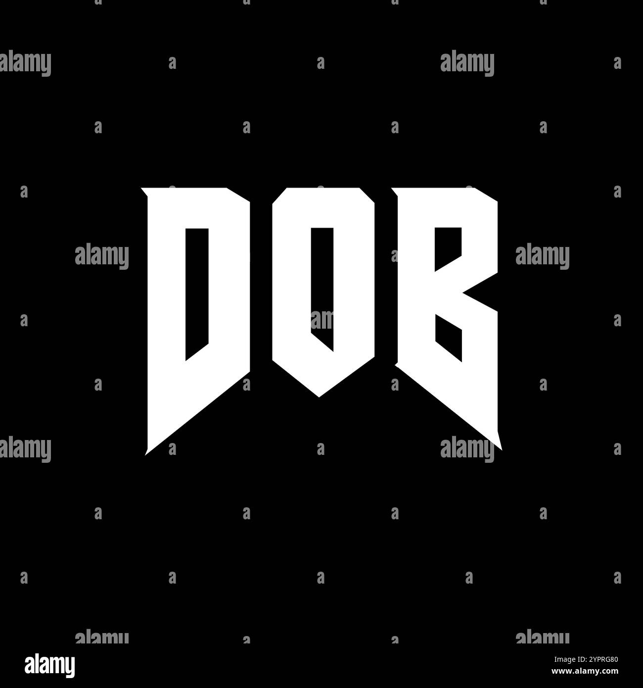 DOB letter logo design for technology company. DOB logo design black ...