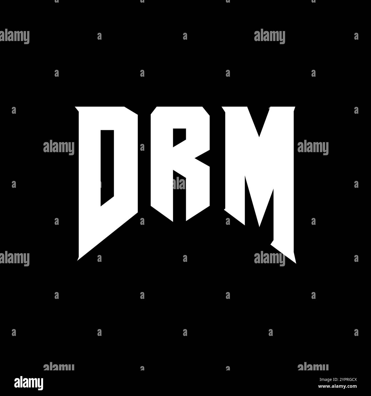 DRM letter logo design for technology company. DRM logo design black ...