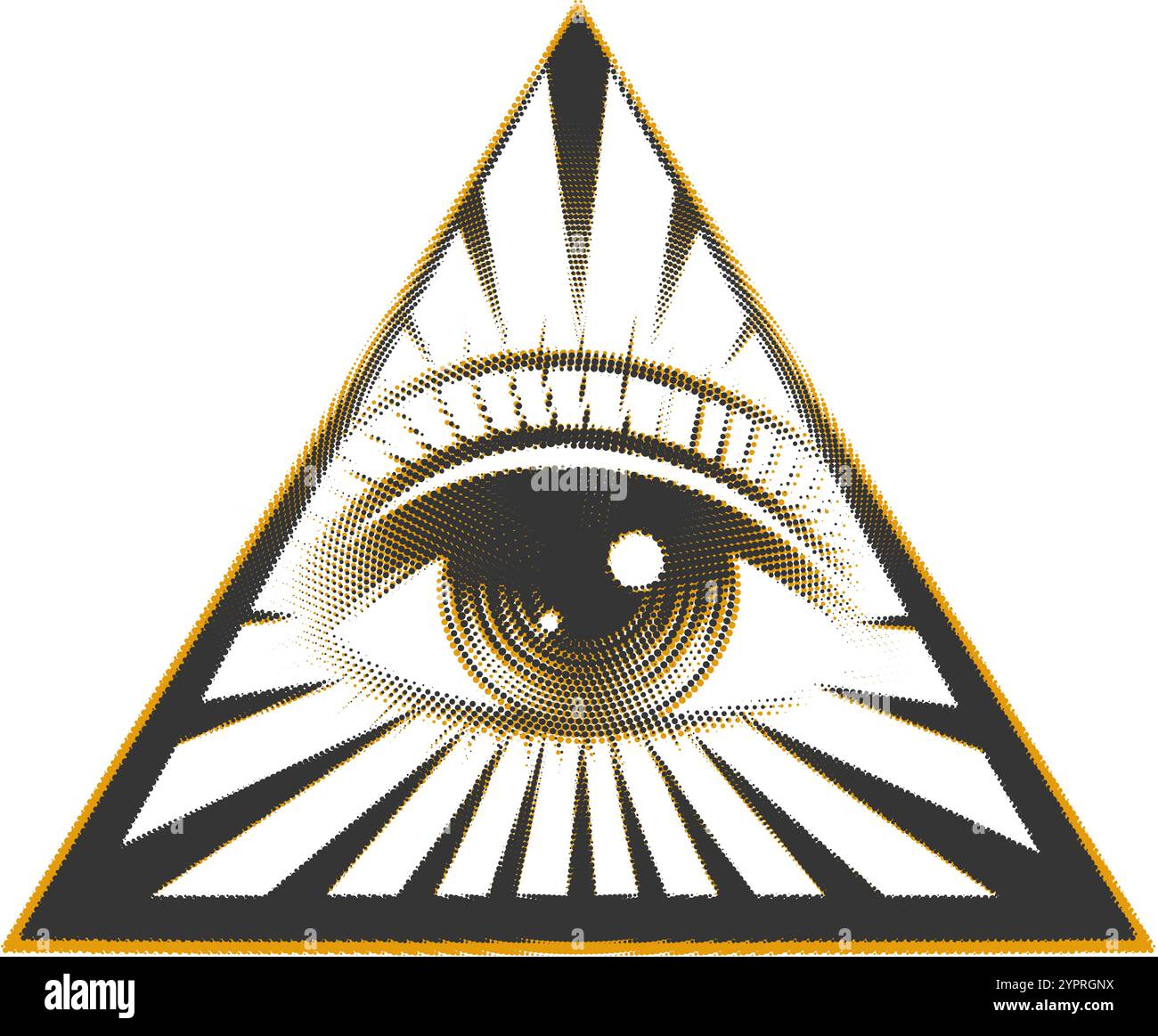 Halftone all seeing eye Stock Vector Image & Art - Alamy