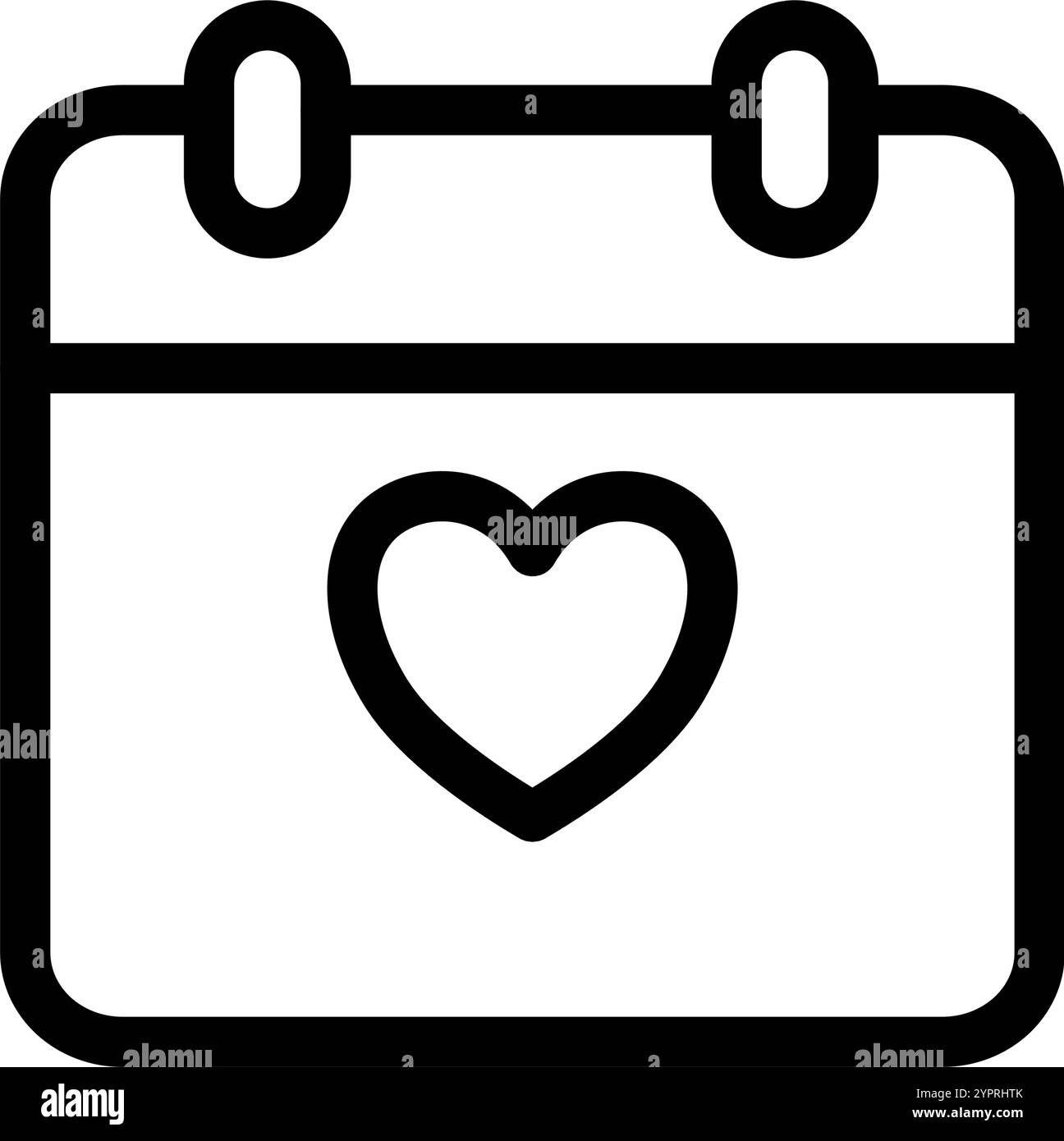 calendar with heart - vector icon Stock Vector Image & Art - Alamy