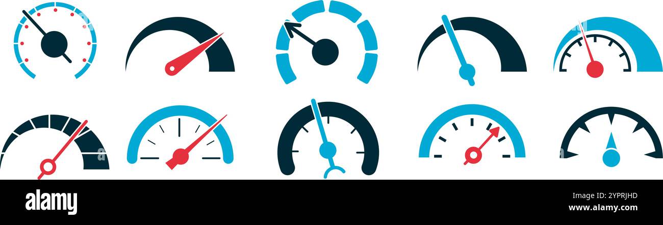 Speed level indicator infographic icons Stock Vector Image & Art - Alamy