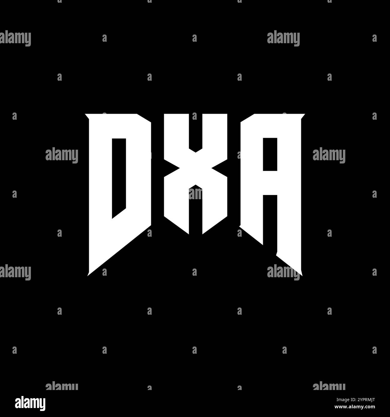 DXA letter logo design for technology company. DXA logo design black and white color combination ...