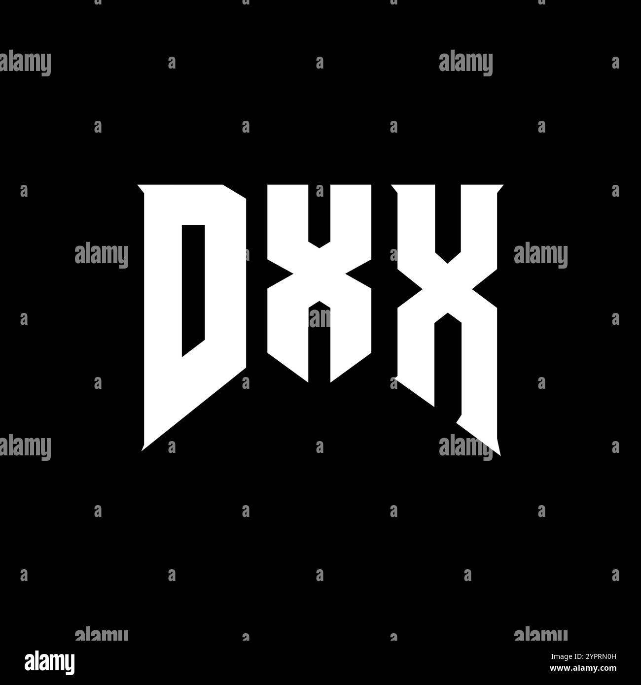 DXX letter logo design for technology company. DXX logo design black and white color combination ...