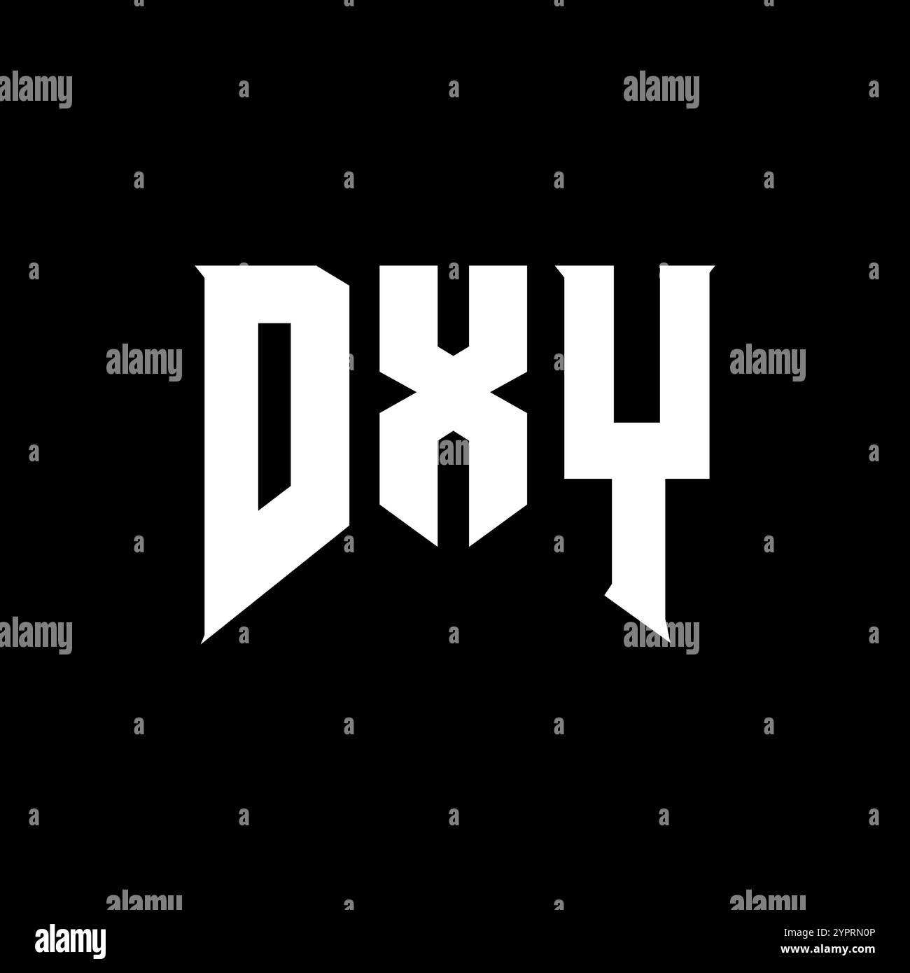 DXY letter logo design for technology company. DXY logo design black ...