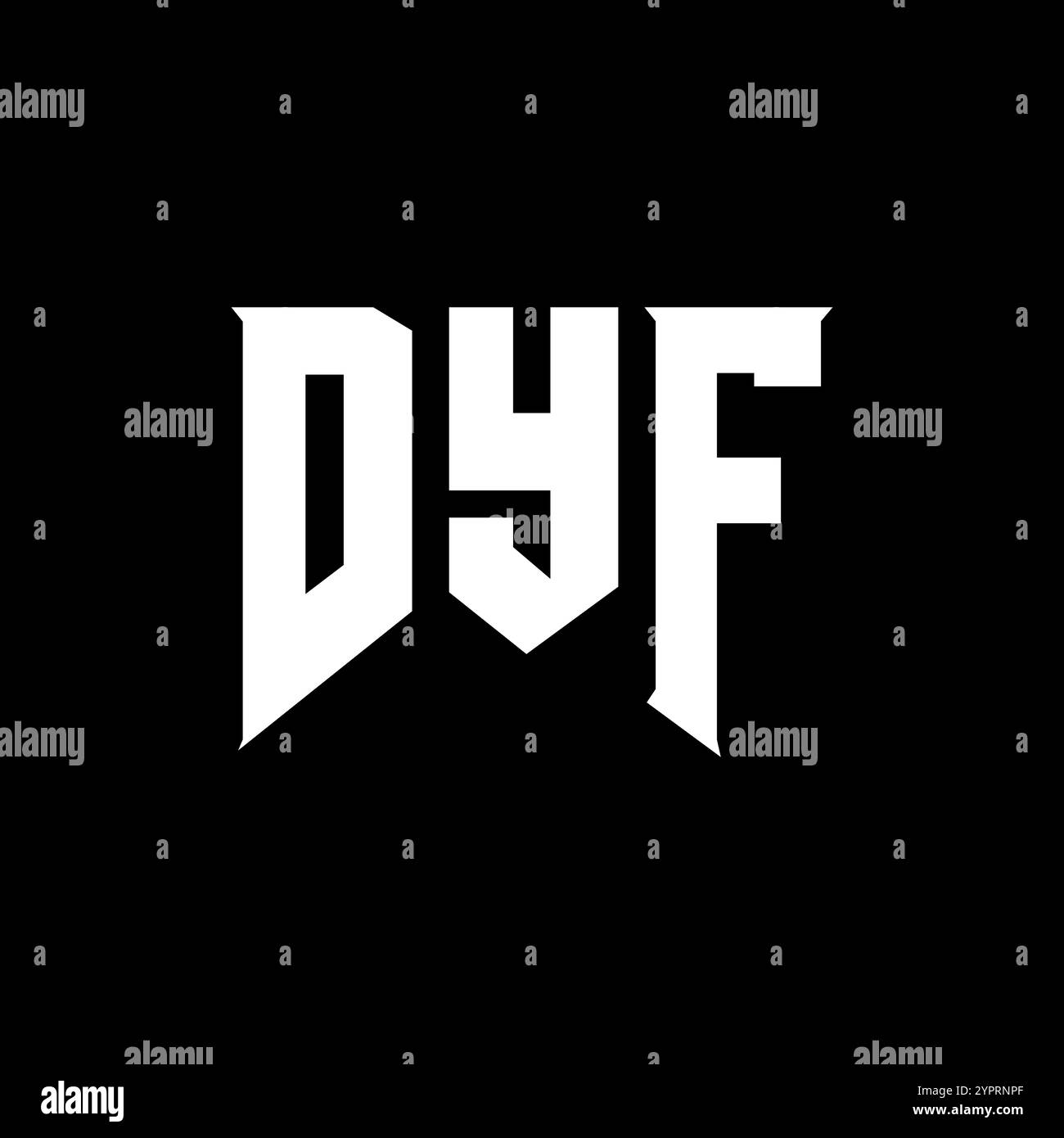 DYF letter logo design for technology company. DYF logo design black ...