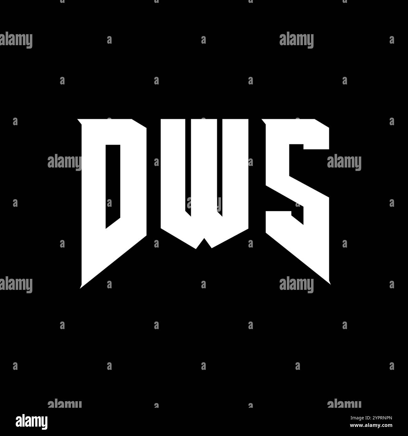 DWS letter logo design for technology company. DWS logo design black ...