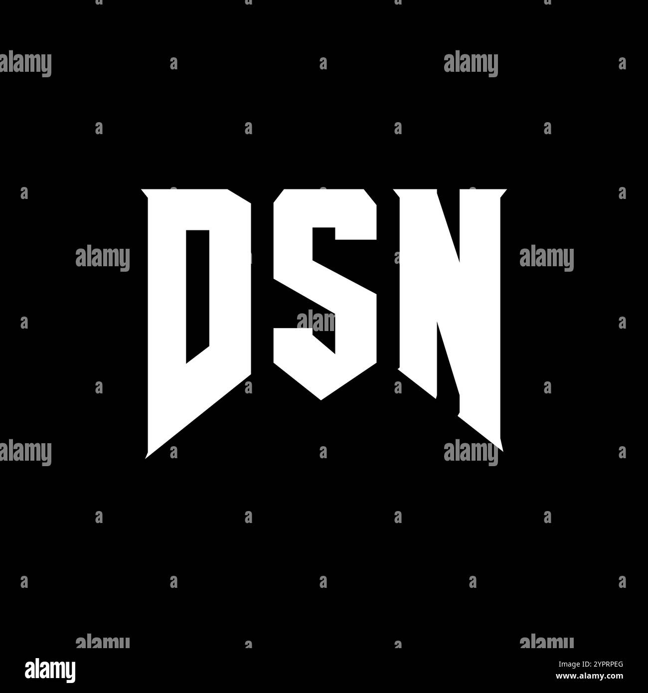DSN letter logo design for technology company. DSN logo design black ...