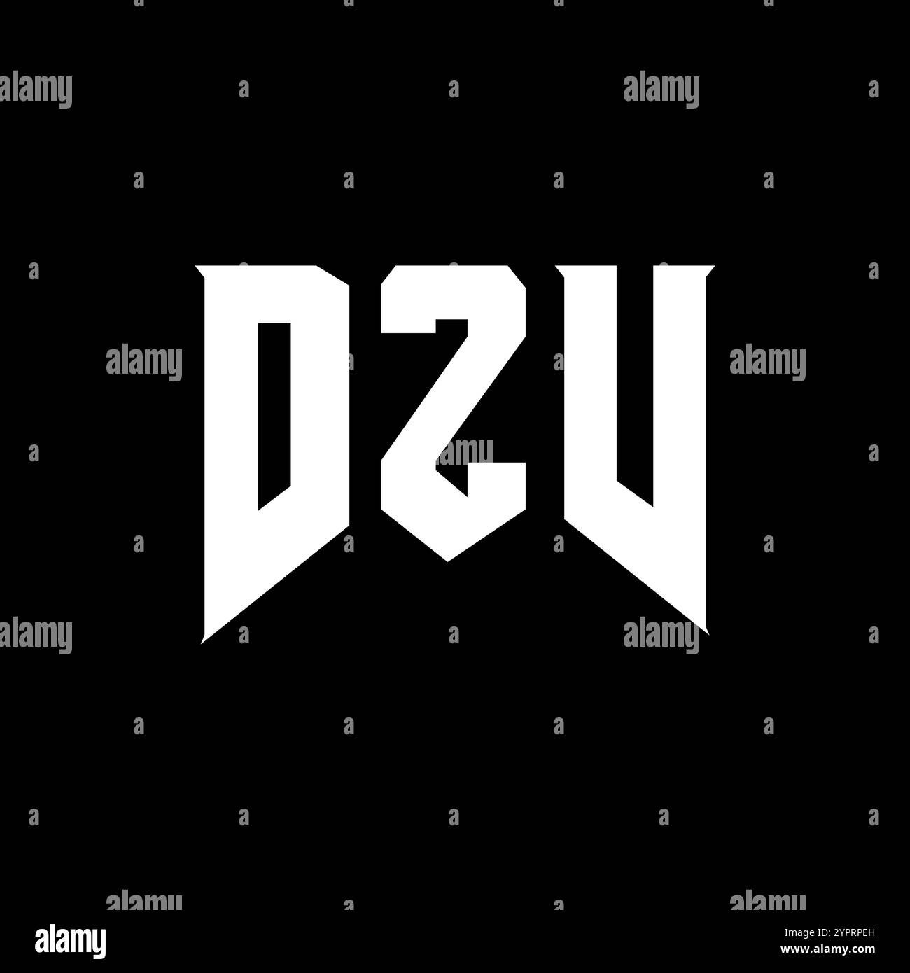 DZV letter logo design for technology company. DZV logo design black ...