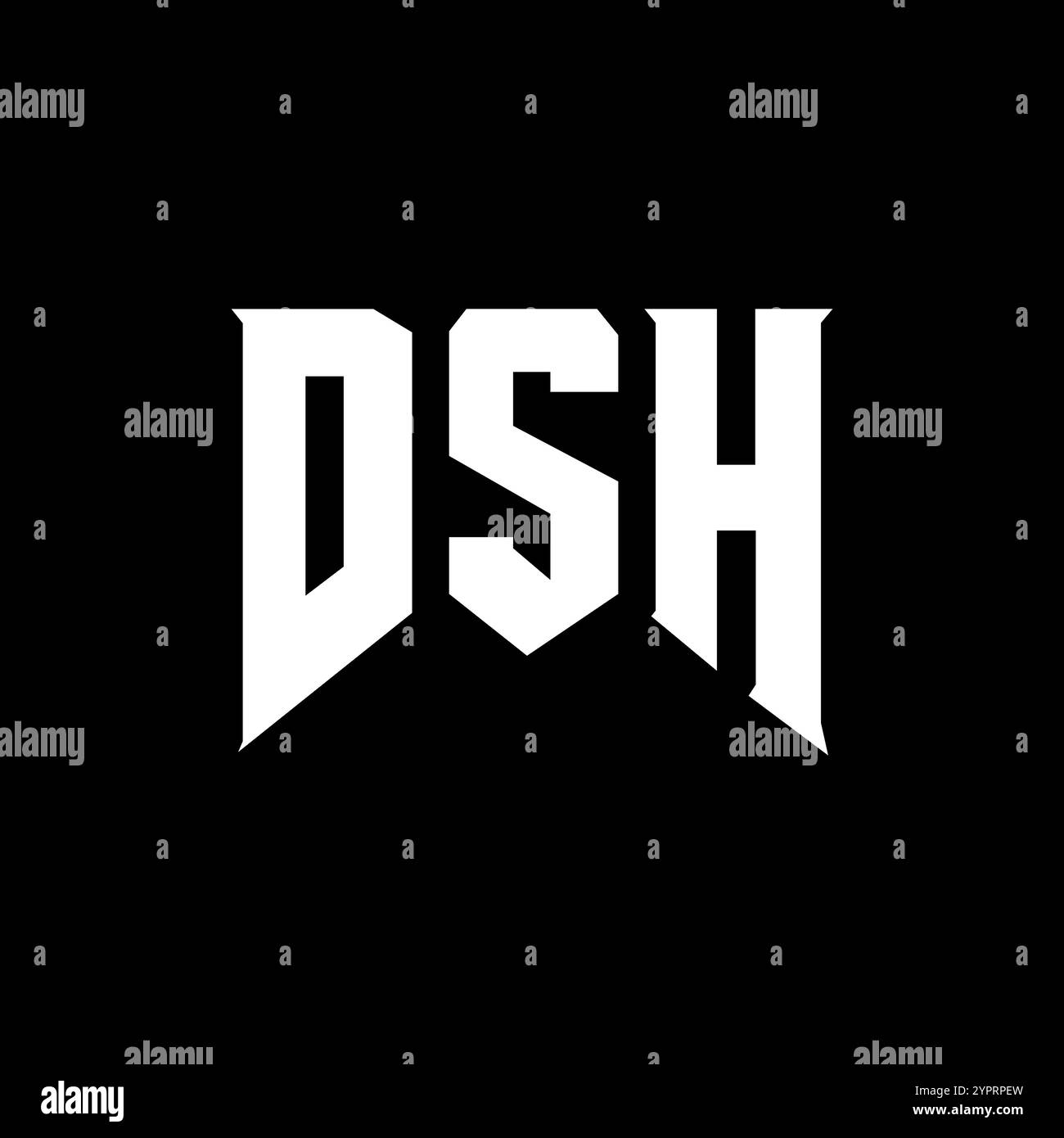 DSH letter logo design for technology company. DSH logo design black ...