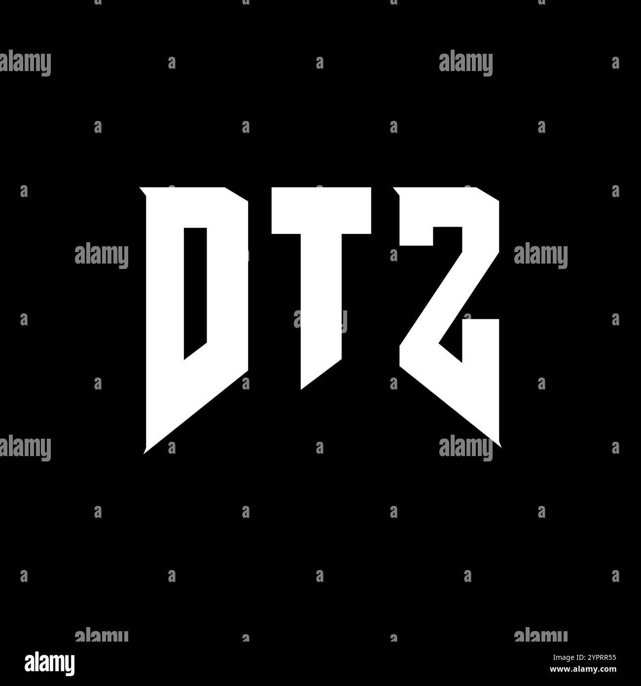 DTZ letter logo design for technology company. DTZ logo design black ...