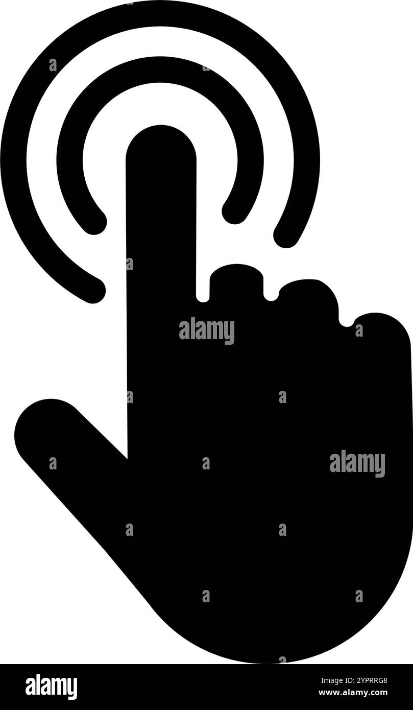Hand finger press Black and White Stock Photos & Images - Alamy