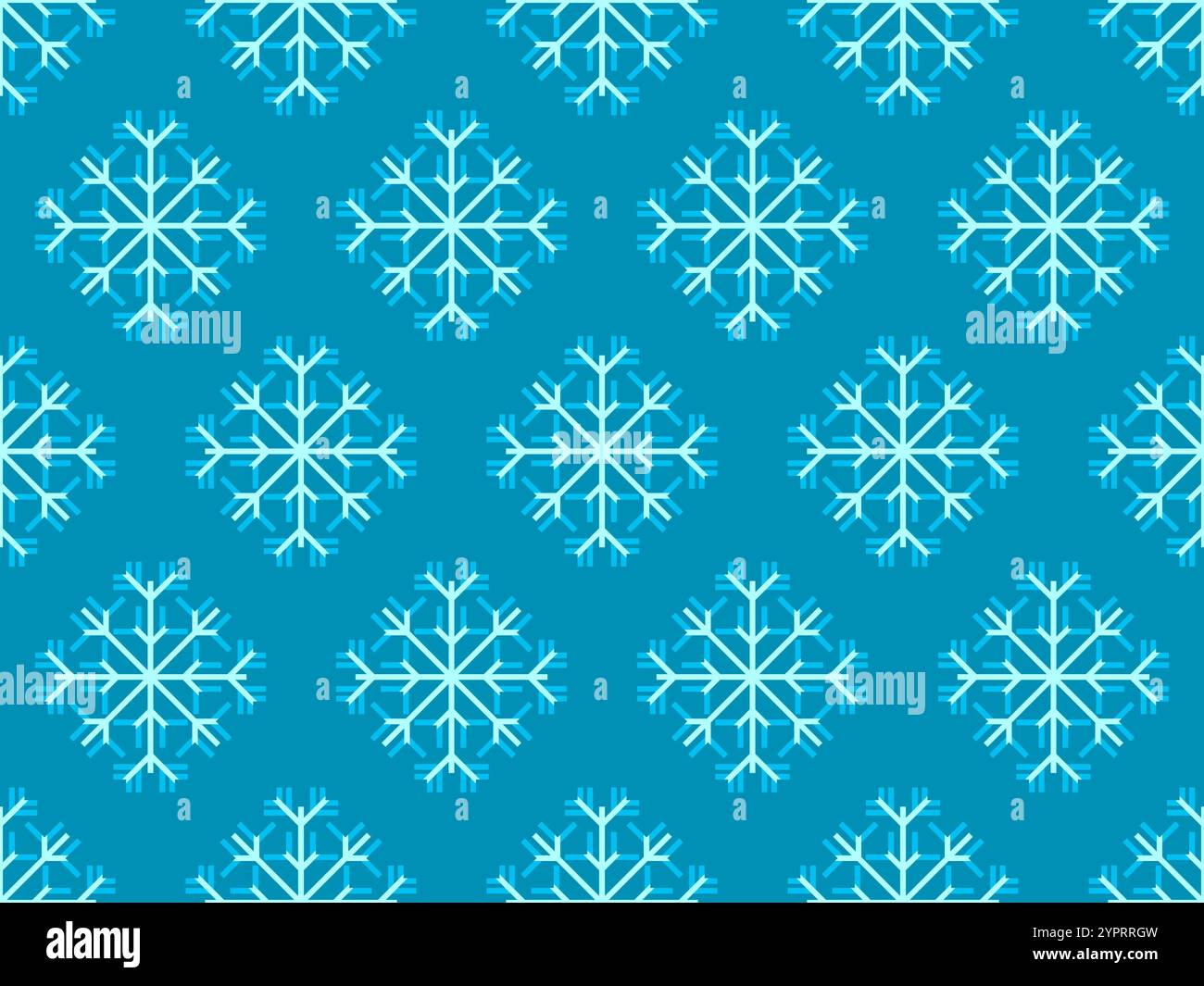 Snowflakes seamless pattern. Winter background with geometric ...