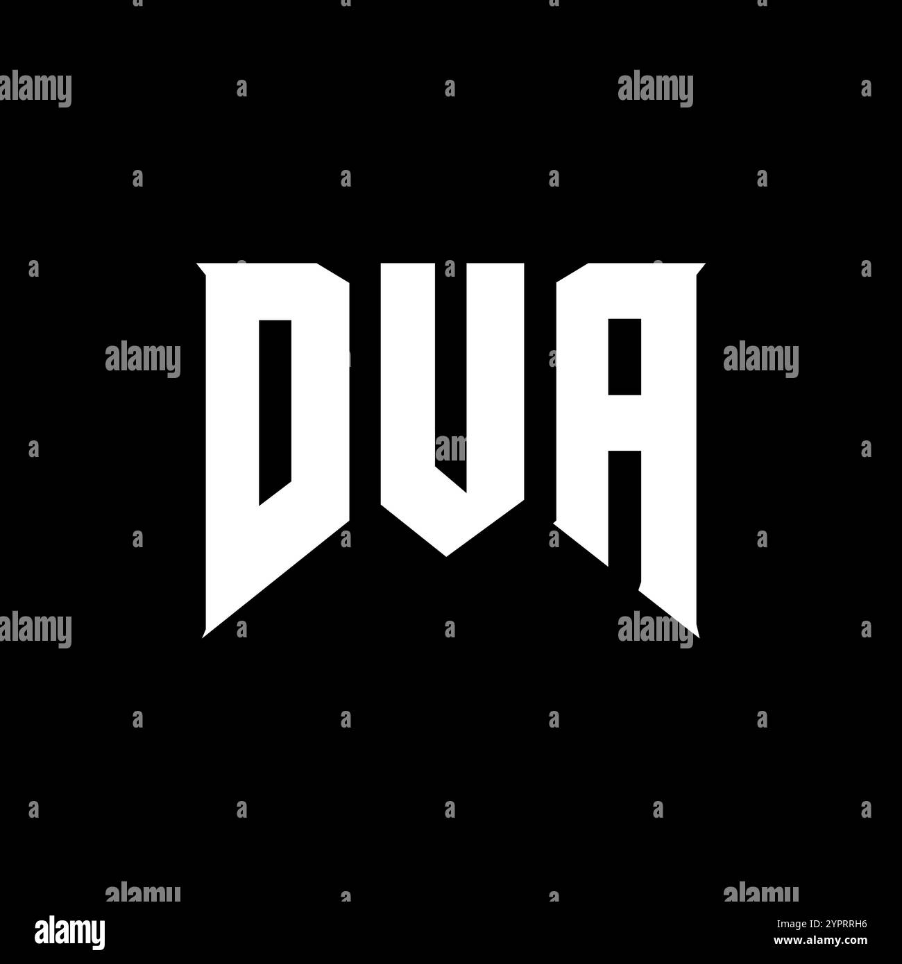 DUA letter logo design for technology company. DUA logo design black ...