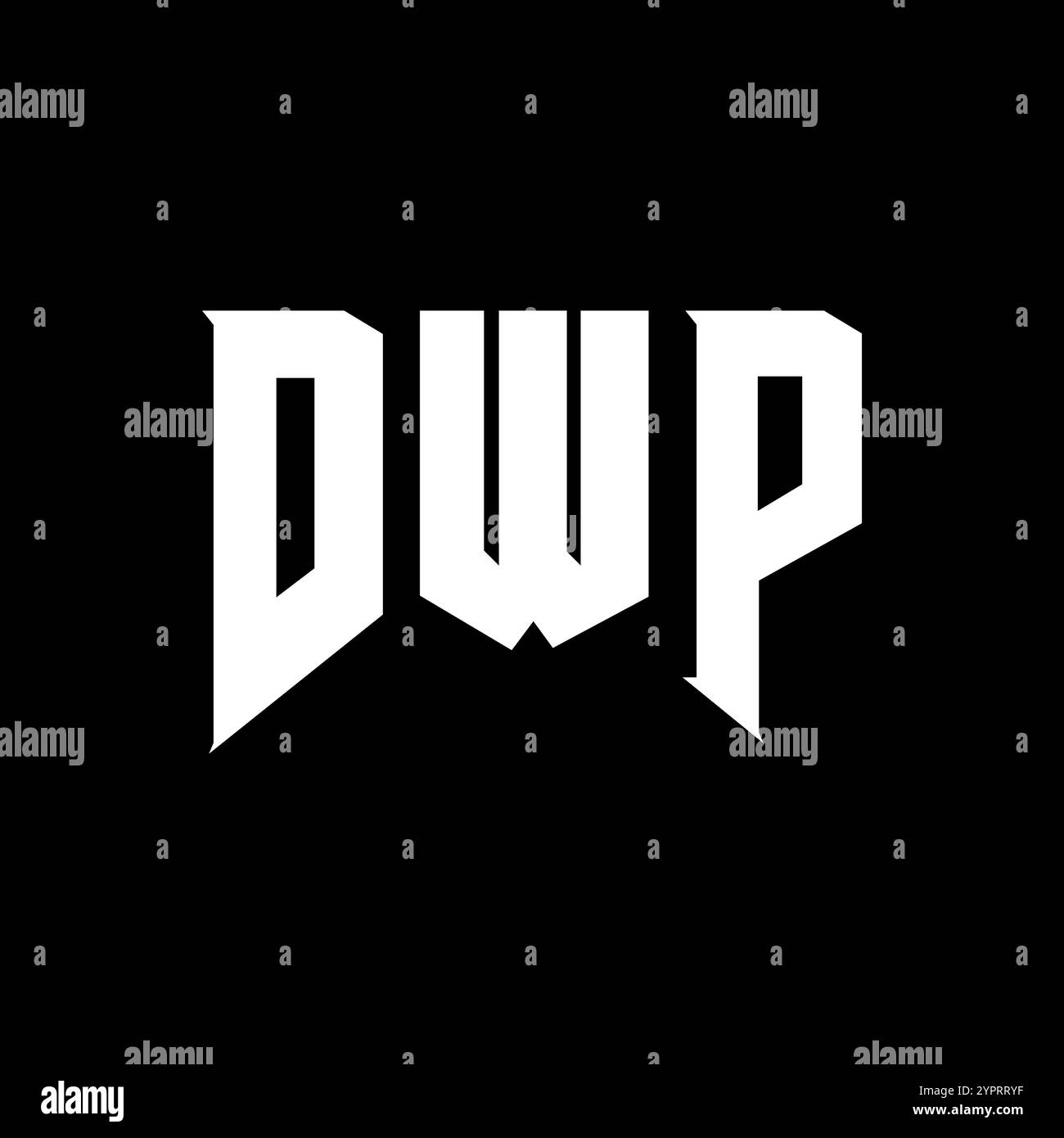 DWP letter logo design for technology company. DWP logo design black ...