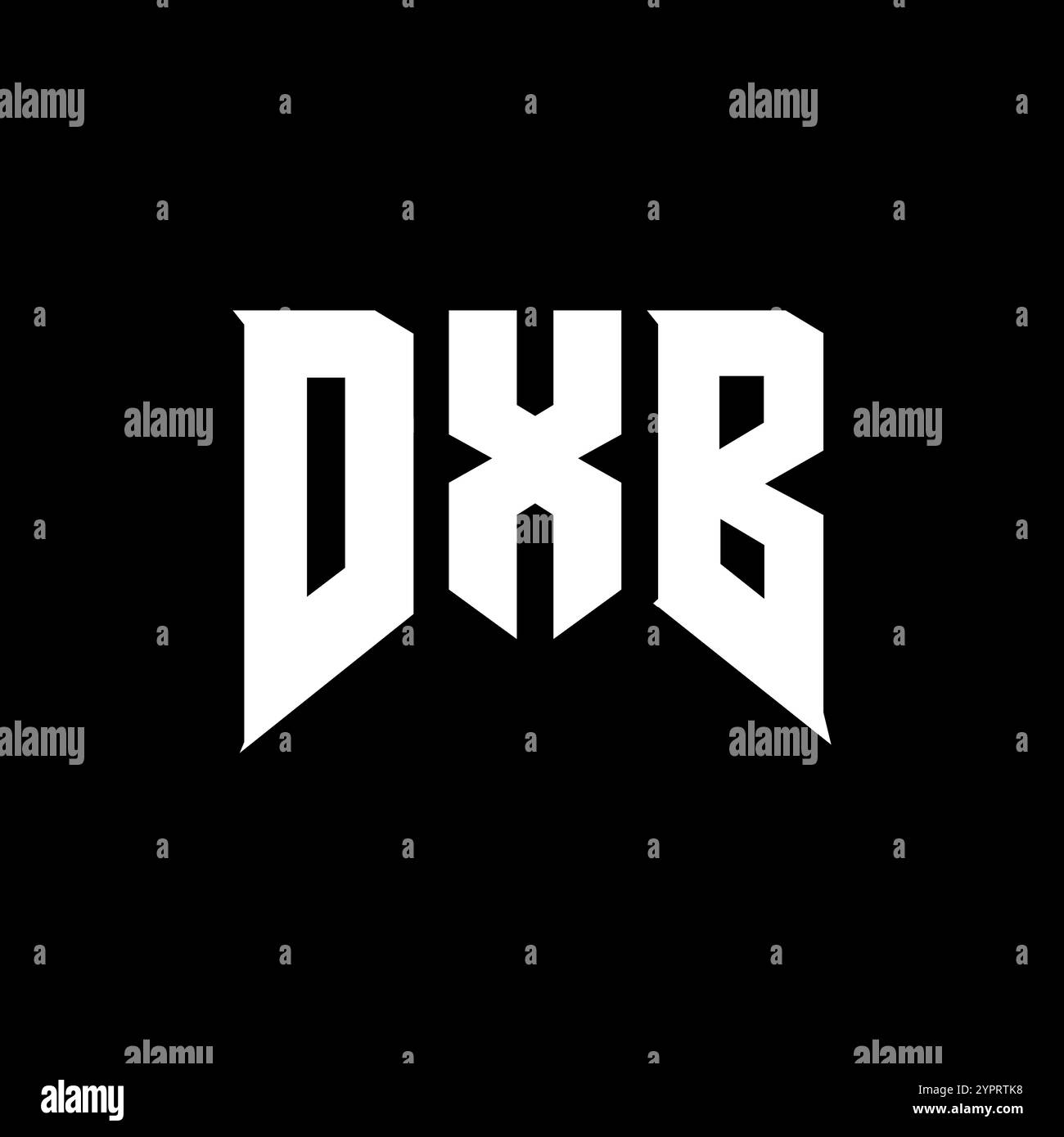 DXB letter logo design for technology company. DXB logo design black ...
