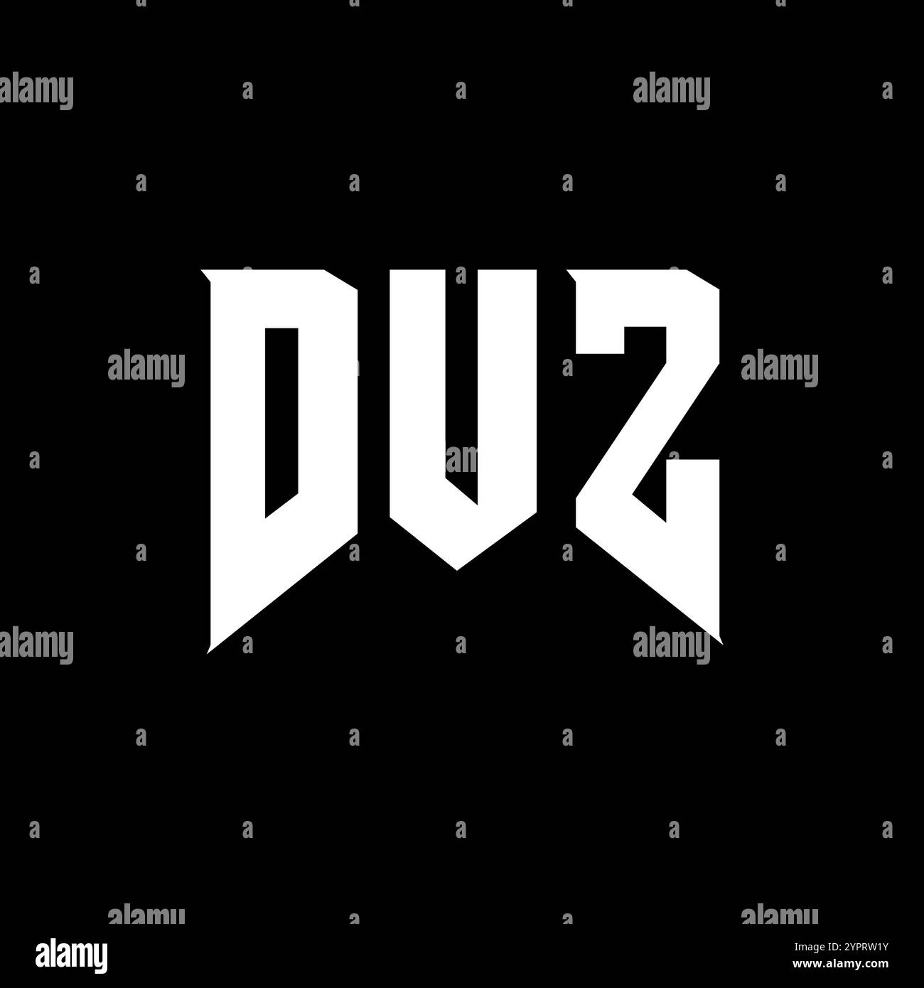 DUZ letter logo design for technology company. DUZ logo design black ...
