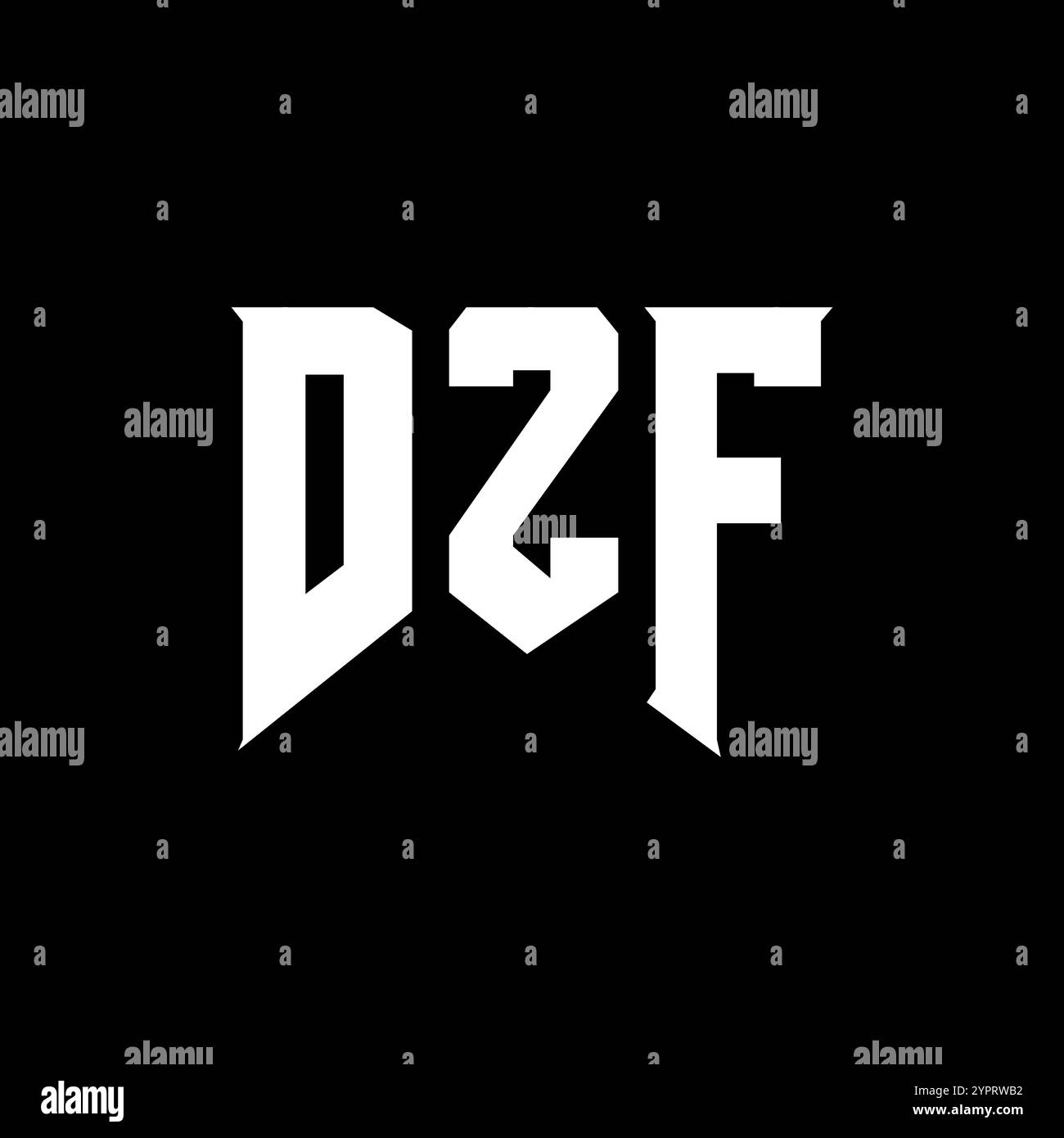 DZF letter logo design for technology company. DZF logo design black ...